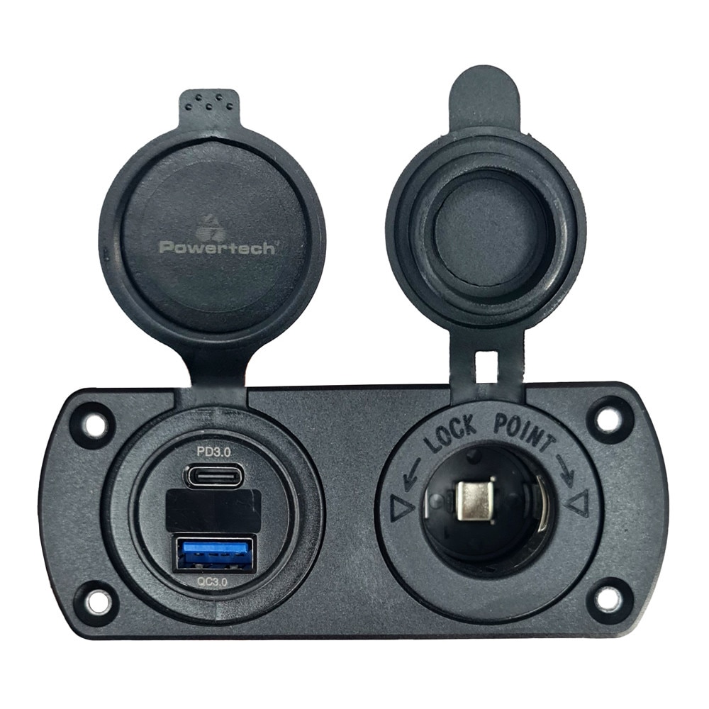 Priza PowerTech PTL-002 pentru ambarcatiuni si vehicule, USB/USB-C ...