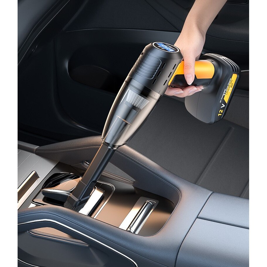Aspirator auto 4 in 1 multifunctional, cu fir, cu functie de compresor ...