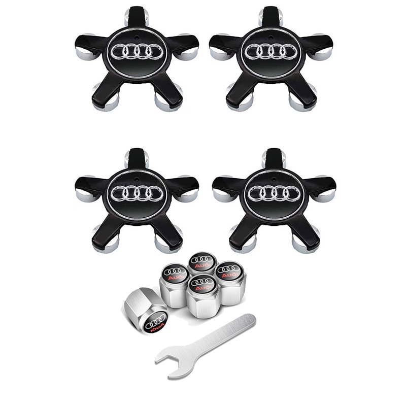 Set Capace roti tip paianjen, compatibile Audi, plastic, negru, 15 inch ...