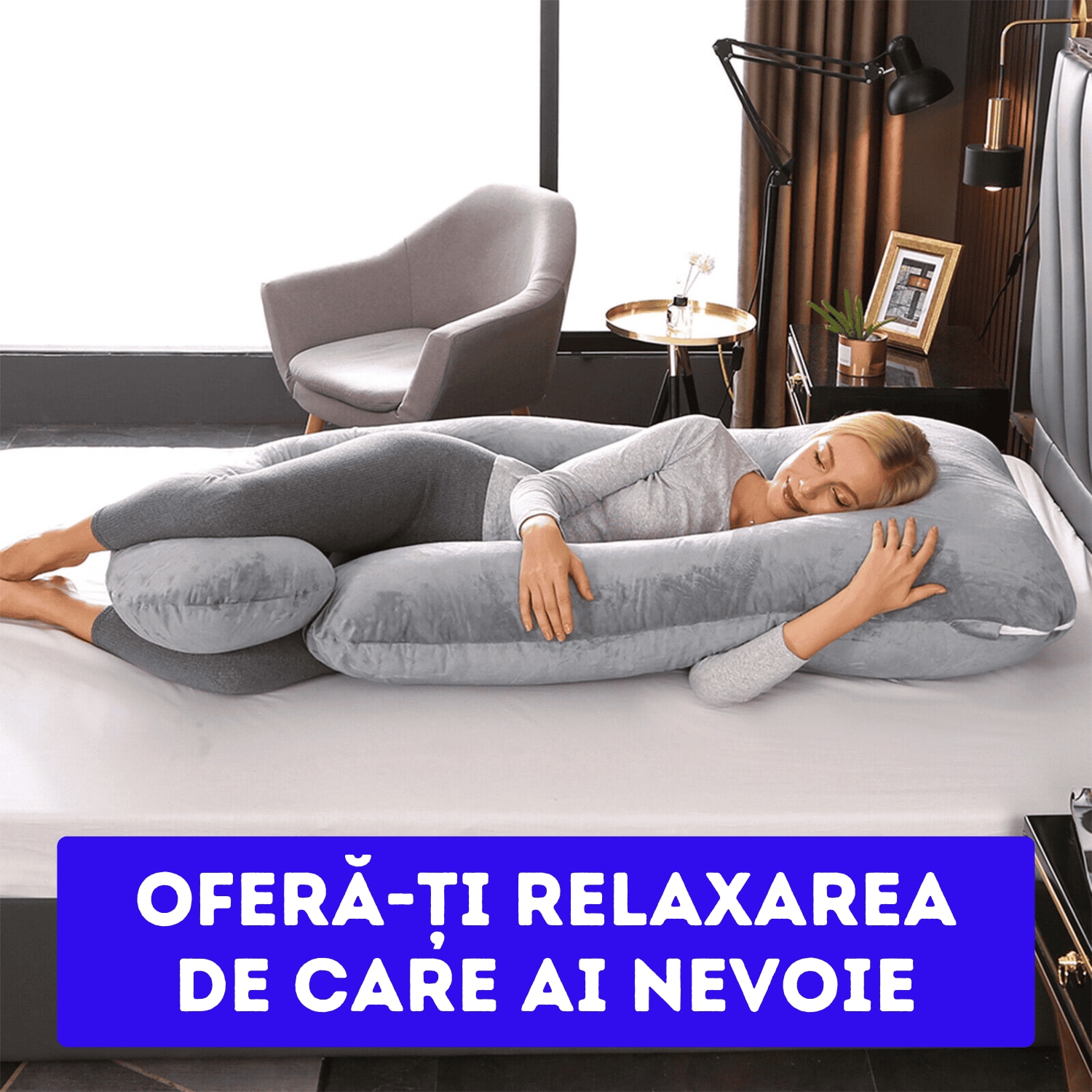 Perna Gravide si Alaptare Gavriet™ 3 in 1, Multifunctionala, 95x70x15 ...