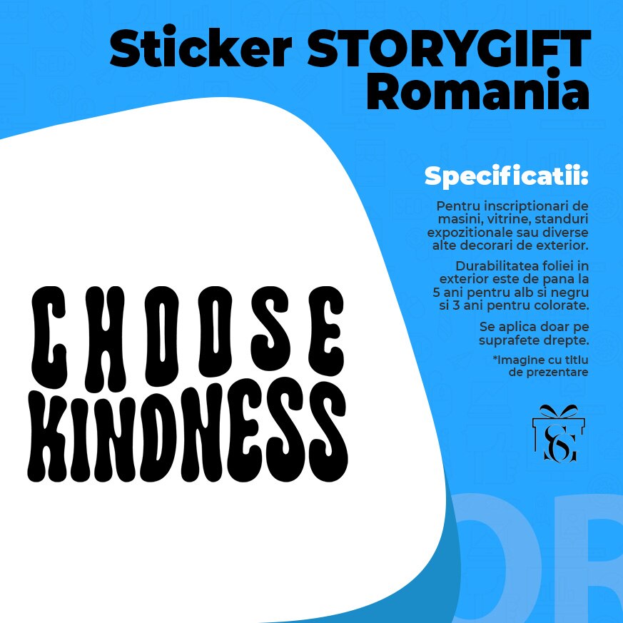 Sticker Exterior cu text in limba engleza din care reiese ca este bine ...