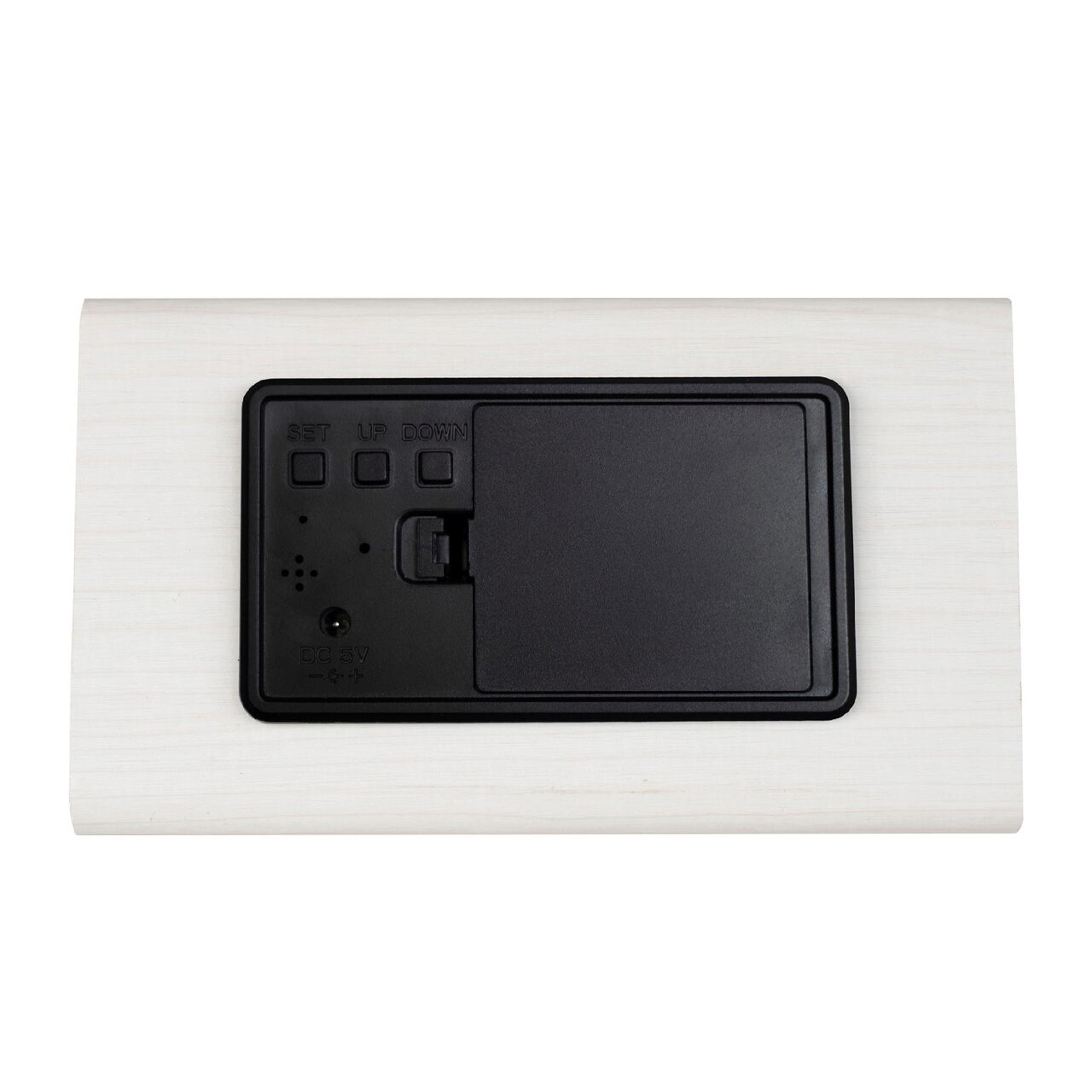 Ceas decorativ din lemn, digital, alb, 150 x 80 x 90 mm, 3 x AAA - eMAG.ro