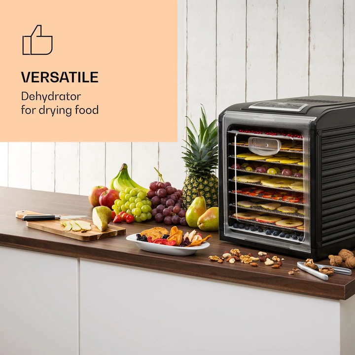 Aparat de deshidratat si uscat fructe, legume, ciuperci KLARSTEIN, 500W ...