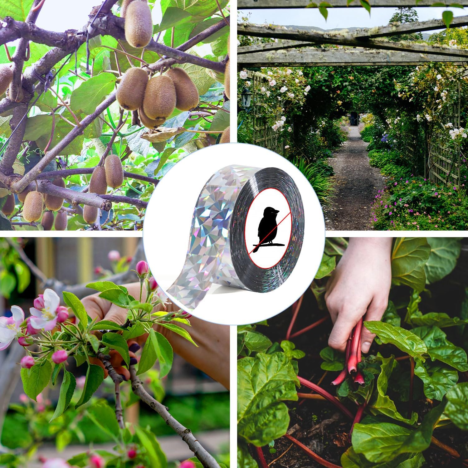 Set 2 role de banda reflectorizanta anti pasari, model holografic, 2 ...