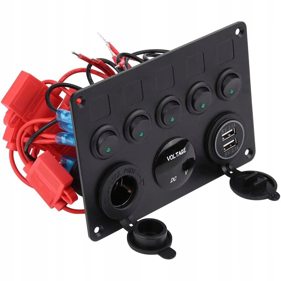Panou multifunctional auto, 5 seturi intrerupatoare, 12V-24V, 25°C~85°C ...