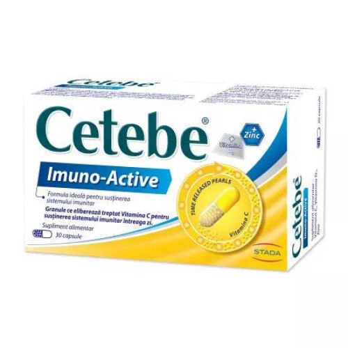 Cetebe Imuno-Active, vitamina C, 30 capsule, Stada - eMAG.ro