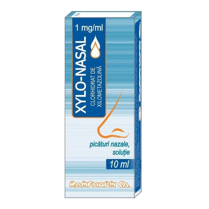 Xylo-nasal picaturi nazale, solutie, 1mg/ml, 10 ml, Rompharm - eMAG.ro