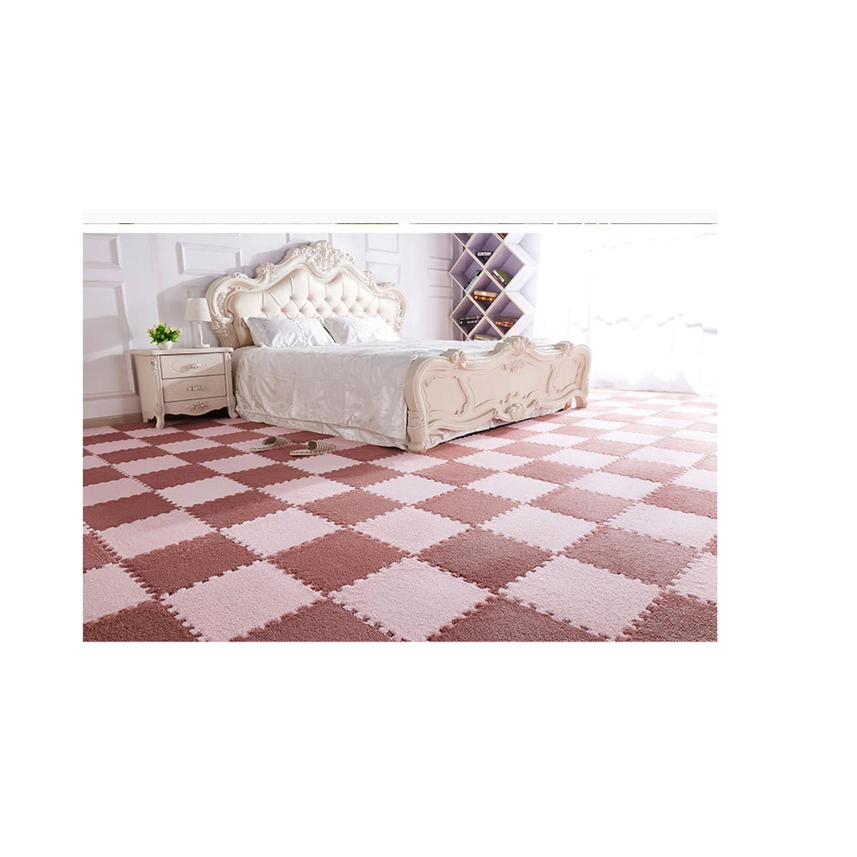 Mocheta Pufoasa, AT PERFORMANCE®, Tip Covor Puzzle, cu Spuma 30×30 cm ...