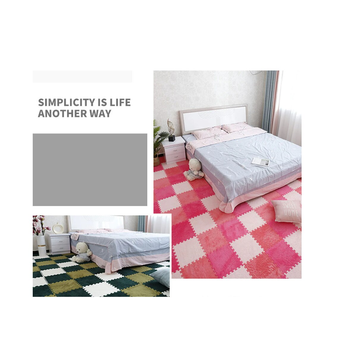 Set 12x Mocheta Pufoasa, AT PERFORMANCE®, Tip Covor Puzzle, cu Spuma 30 ...