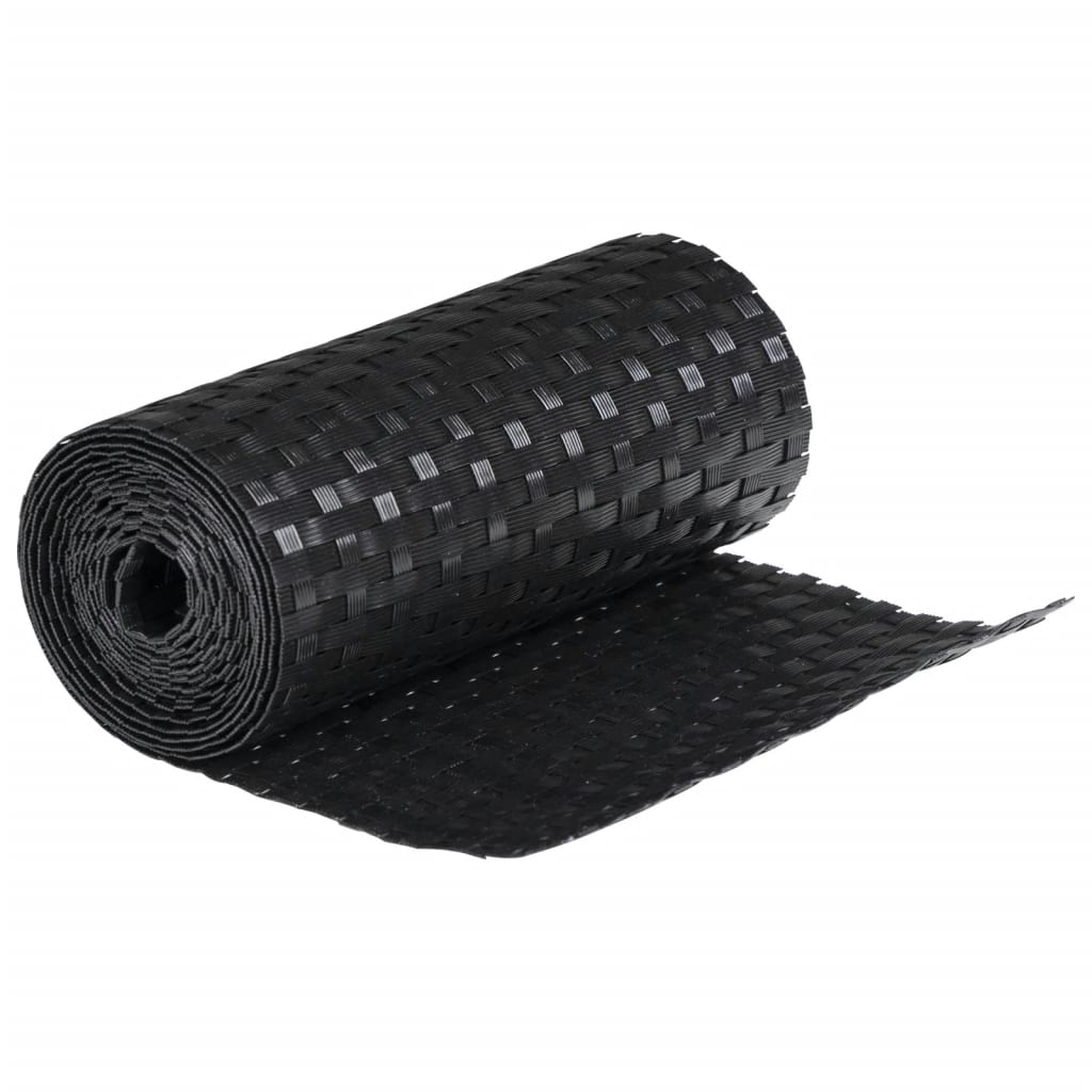 Set paravane pentru balcon vidaXL, 10 buc., negru, 255x19 cm, poliratan ...