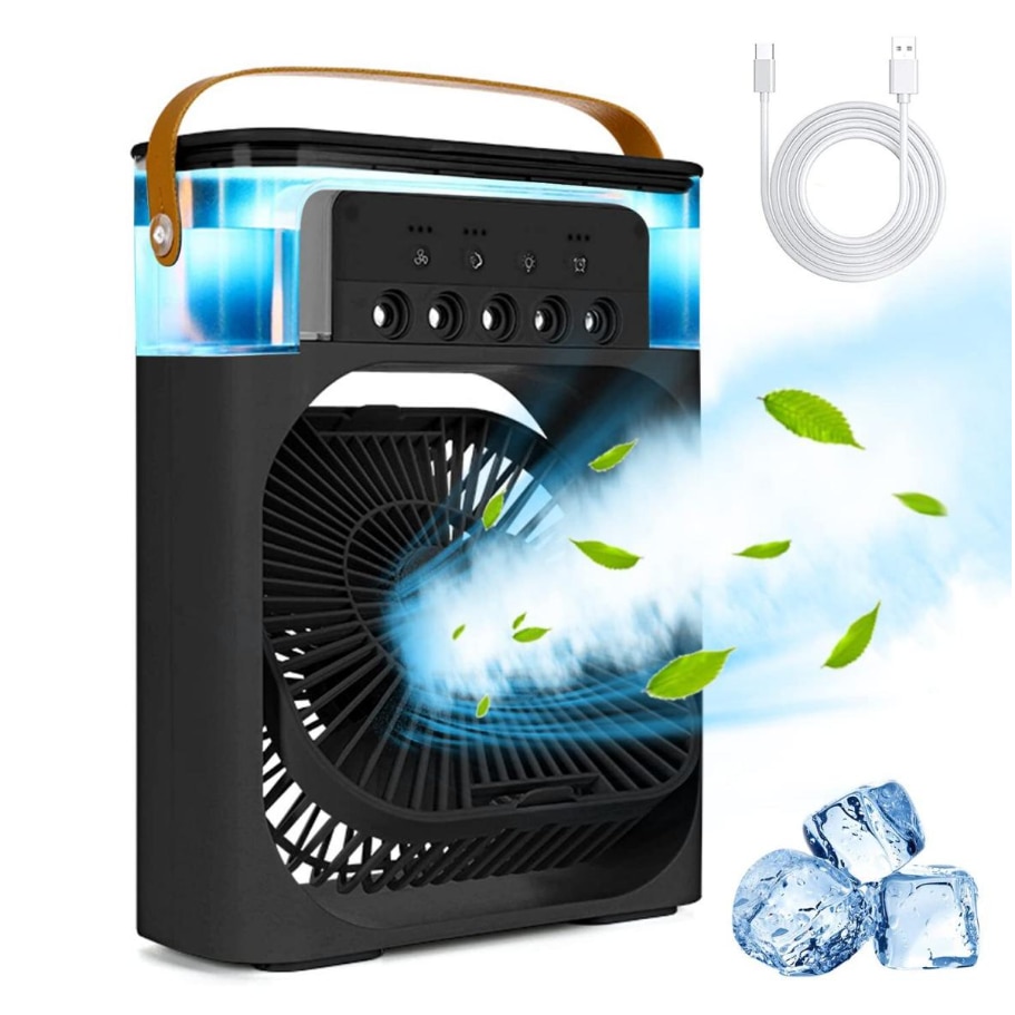 Mini ventilator portabil, Zola, 3 in 1, racitor de aer, umidificator ...