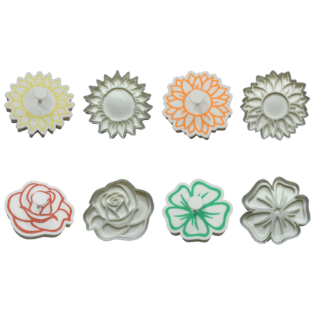 Set 4 Forme Prajituri - CookieStamps - Flori 1 - Cookie Cutters ...