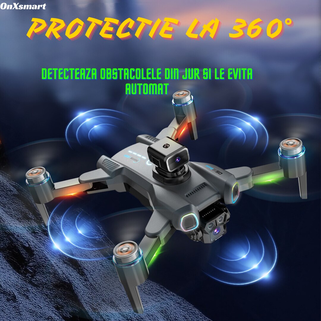 Mini Drona 4k HD OnXsmart, Filmare si Fotografiere, Zoom 50x, Culori ...