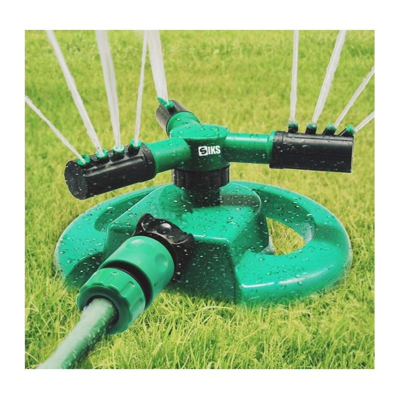 Aspersor Rotativ SIKS Pentru Gradina cu 3 Brate, 12 Duze Pulverizare ...