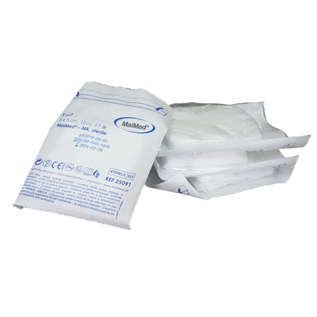 Tampoane de tifon sterile 5 cm x 5 cm 12 straturi 17 fire 20 x 5 buc MK ...