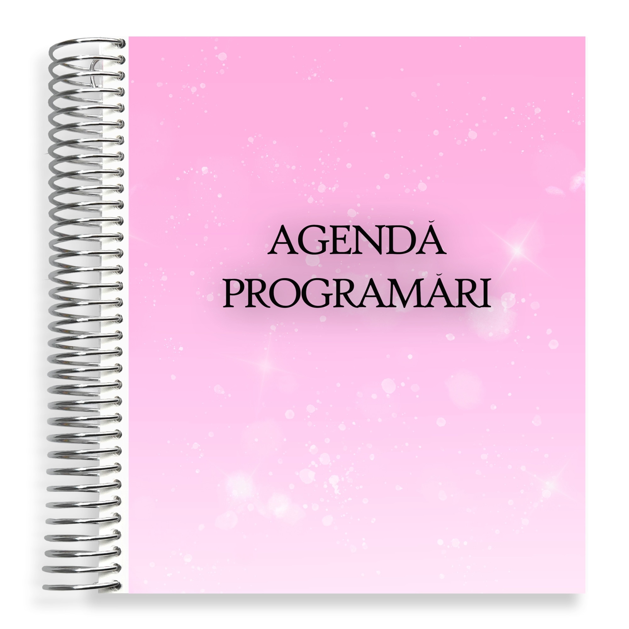 Agenda Programari Nedatata, Spirala Metalica, Hartie 120g/mp, Limba ...