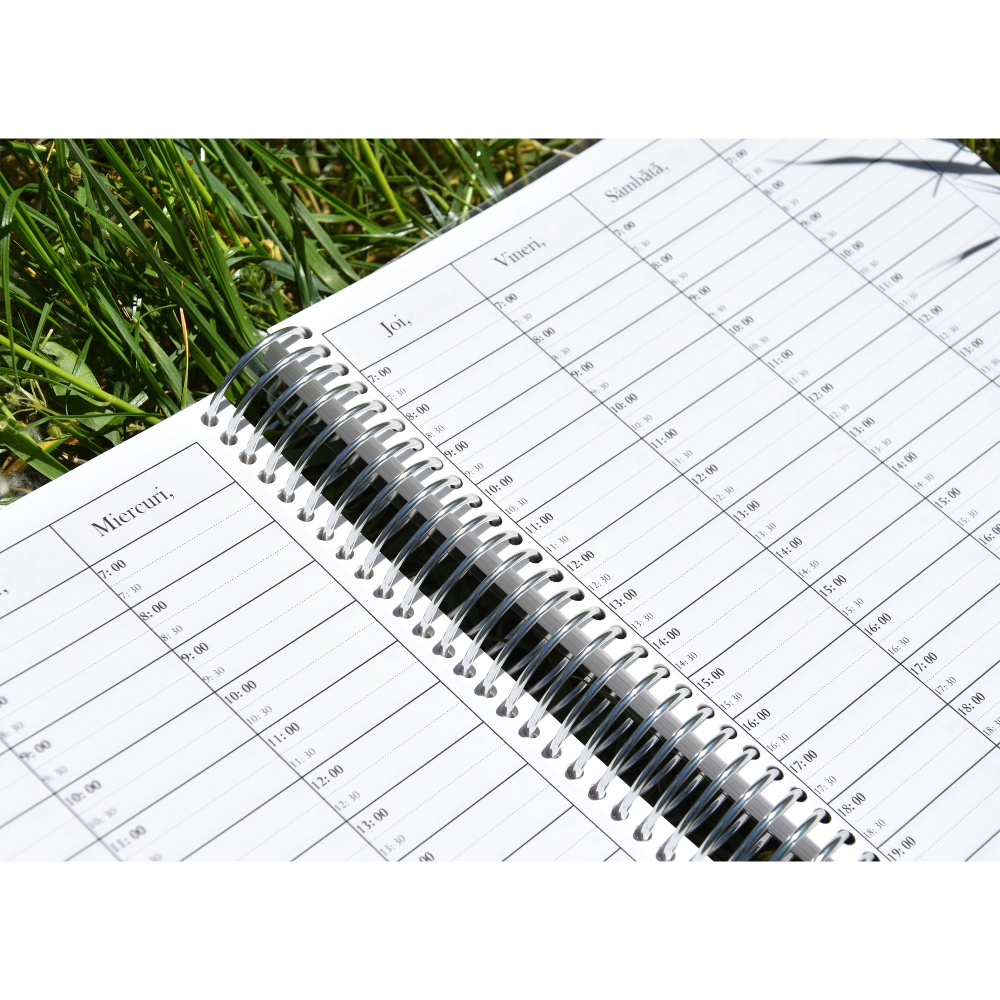 Agenda Programari Nedatata, Spirala Metalica, Hartie 120g/mp, Limba ...