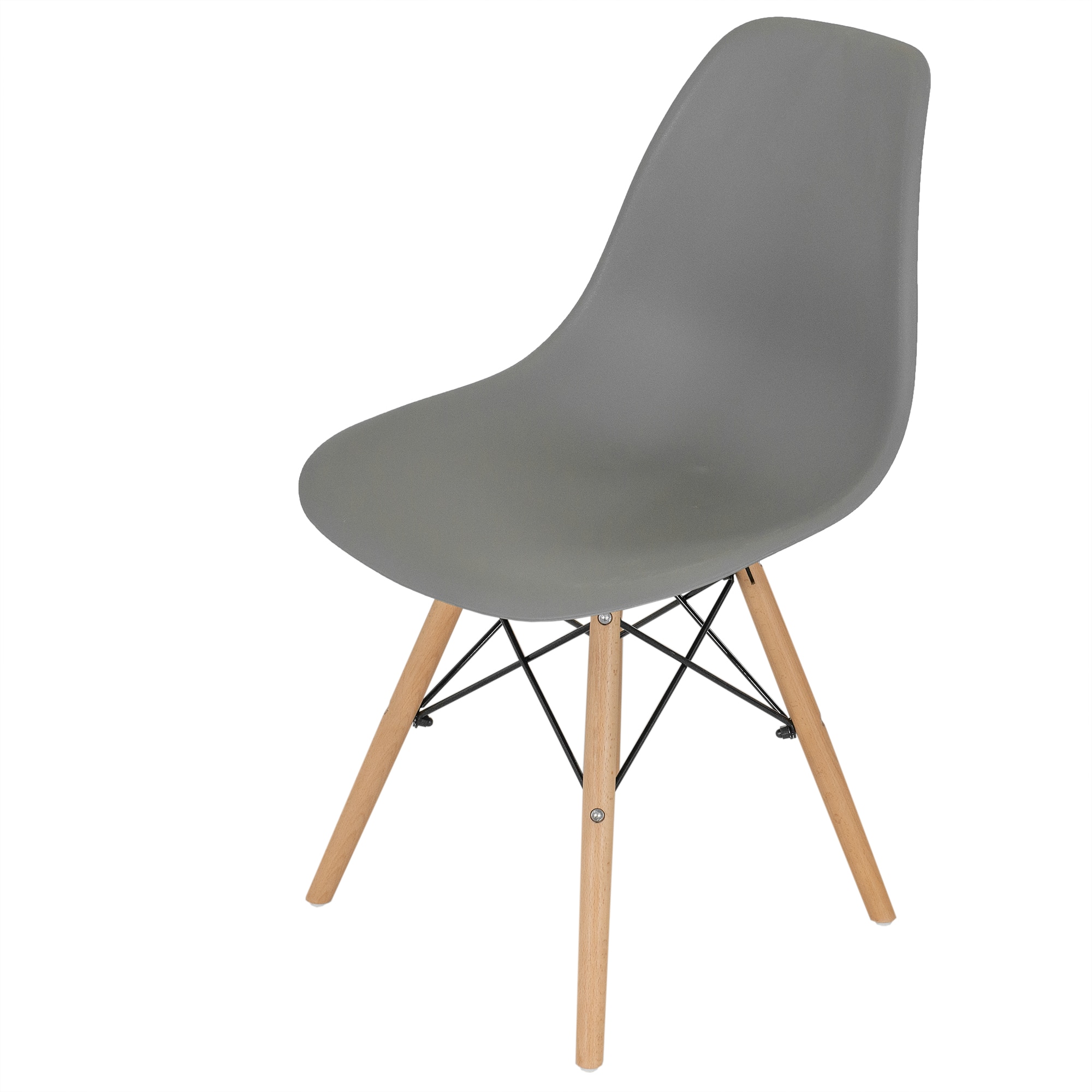 Scaun DENVER Malmo, gri, model scandinav, sezut tip scoica, picioare ...