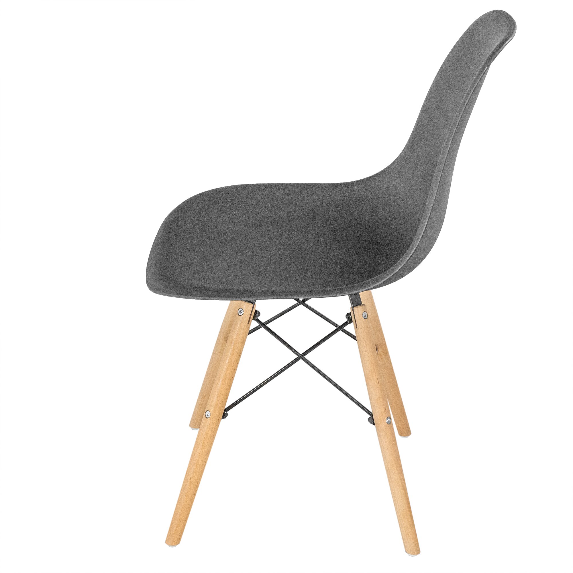 Scaun DENVER Malmo, negru, model scandinav, sezut tip scoica, picioare ...