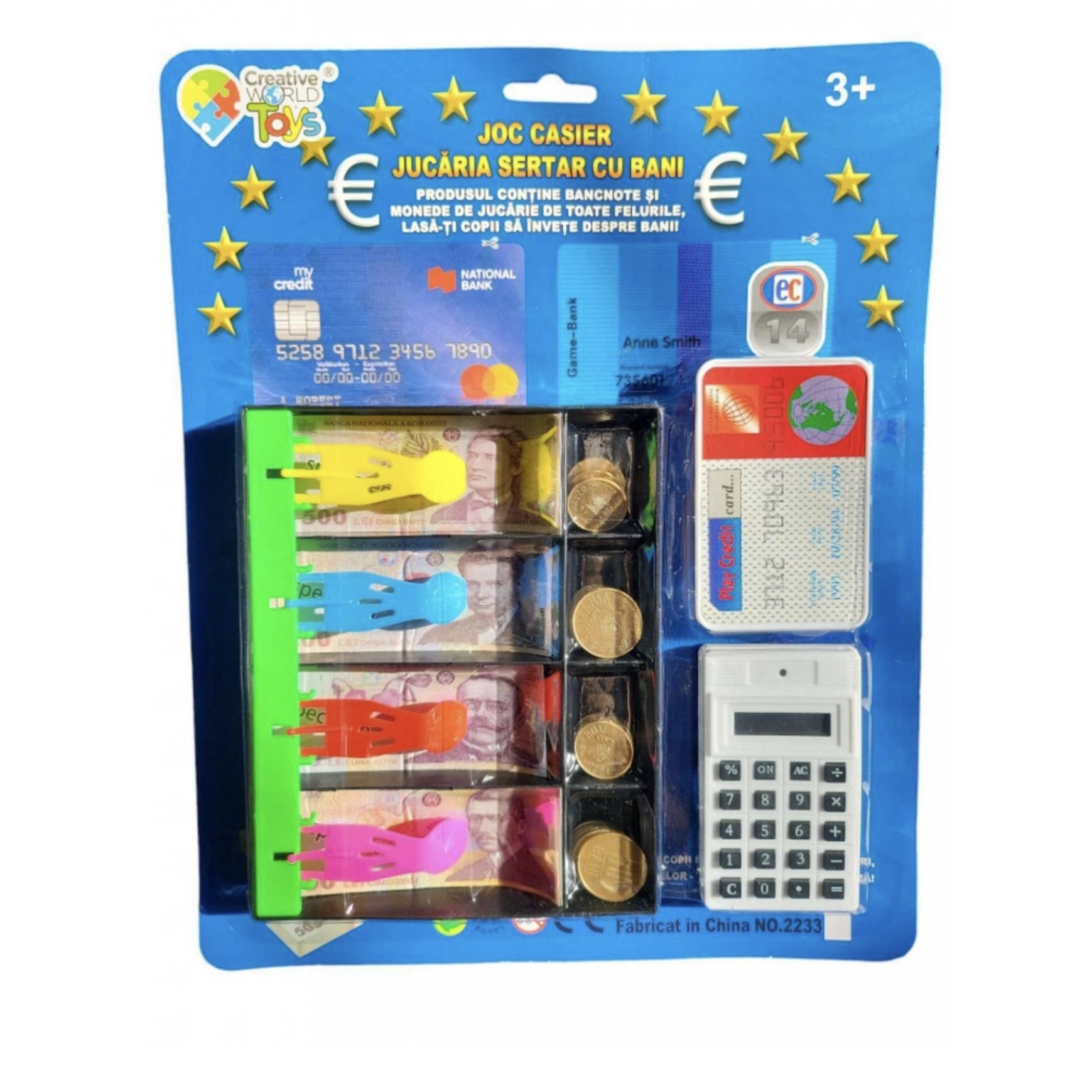 Joc cu bani specimen pentru copii, casier, educatie financiara, card ...