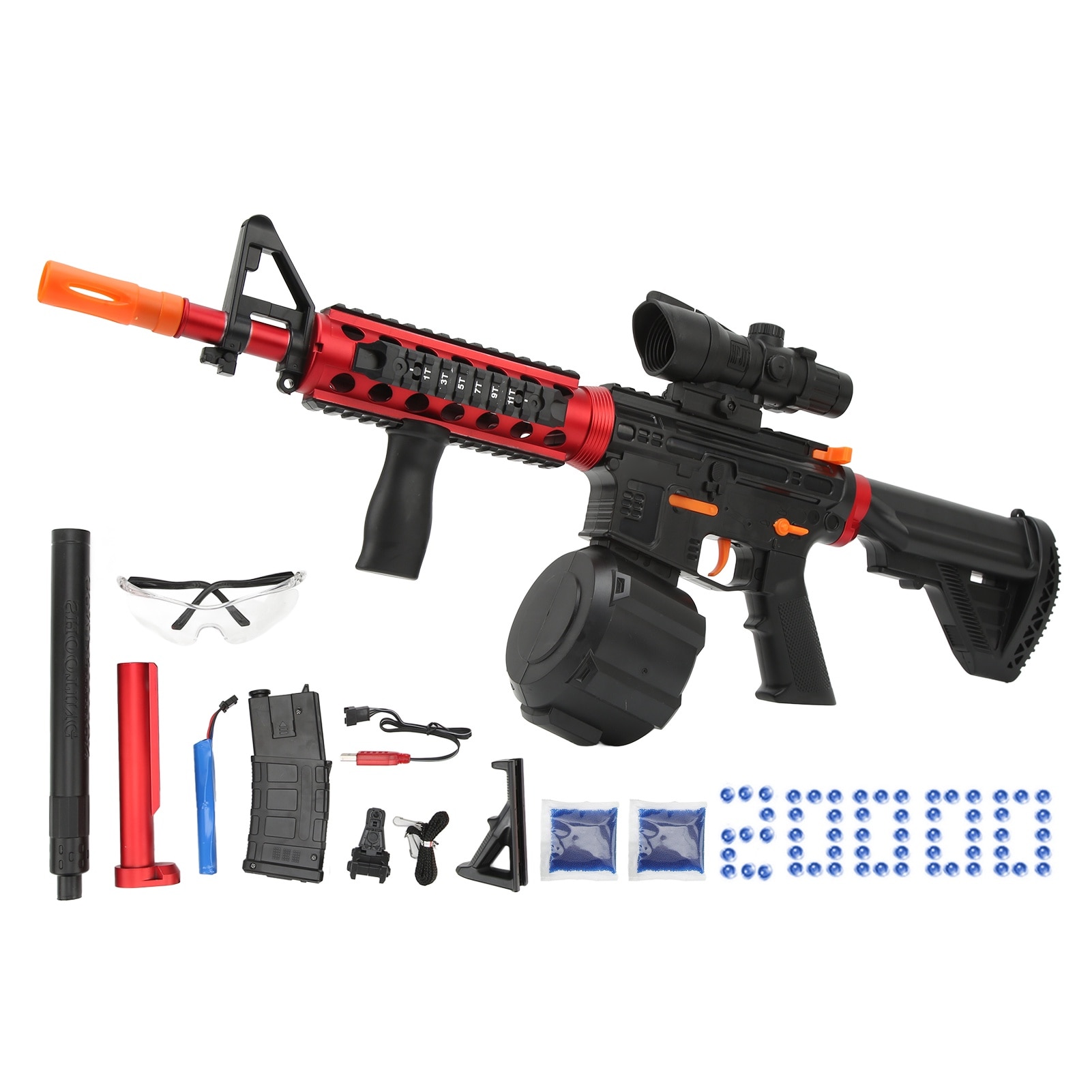 Arma de jucarie electrica cu bile de apa, QttvbTna, Plastic, 92cm ...