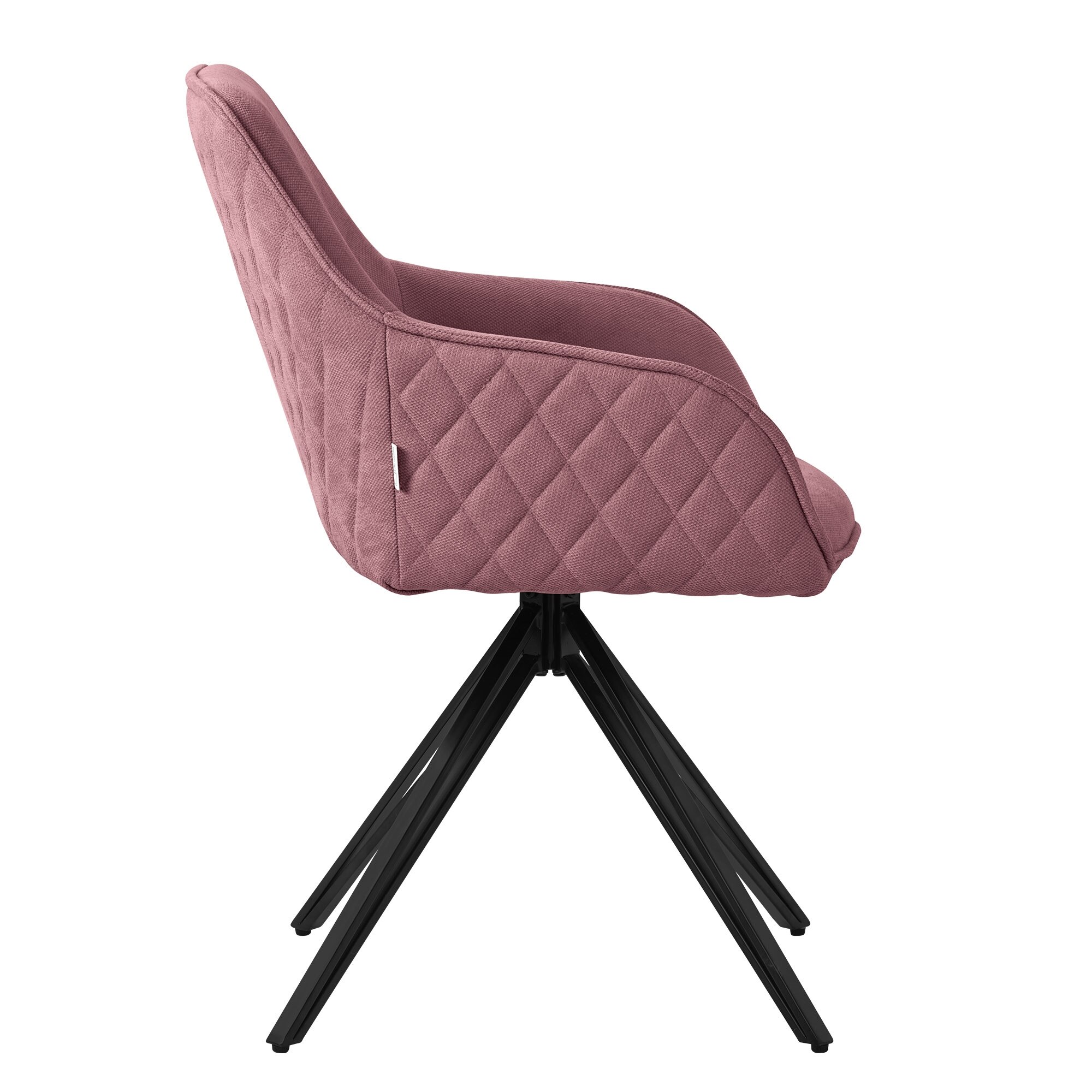 Set 2 scaune living / dining ML-Design, roz antic, tesatura textila, 57 ...