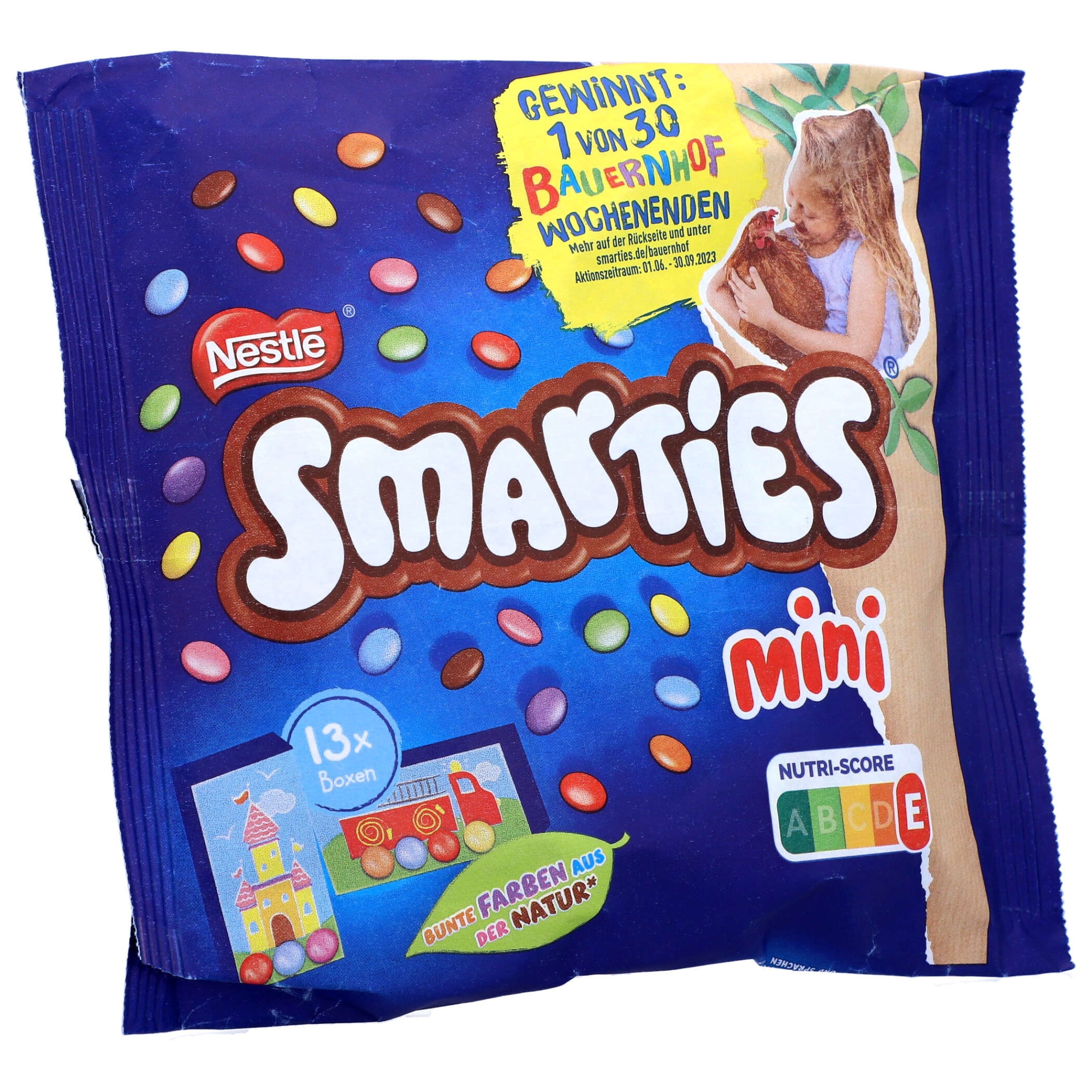 Bomboane de ciocolata cu lapte Smarties Mini pachete, 187g, 13 buc ...