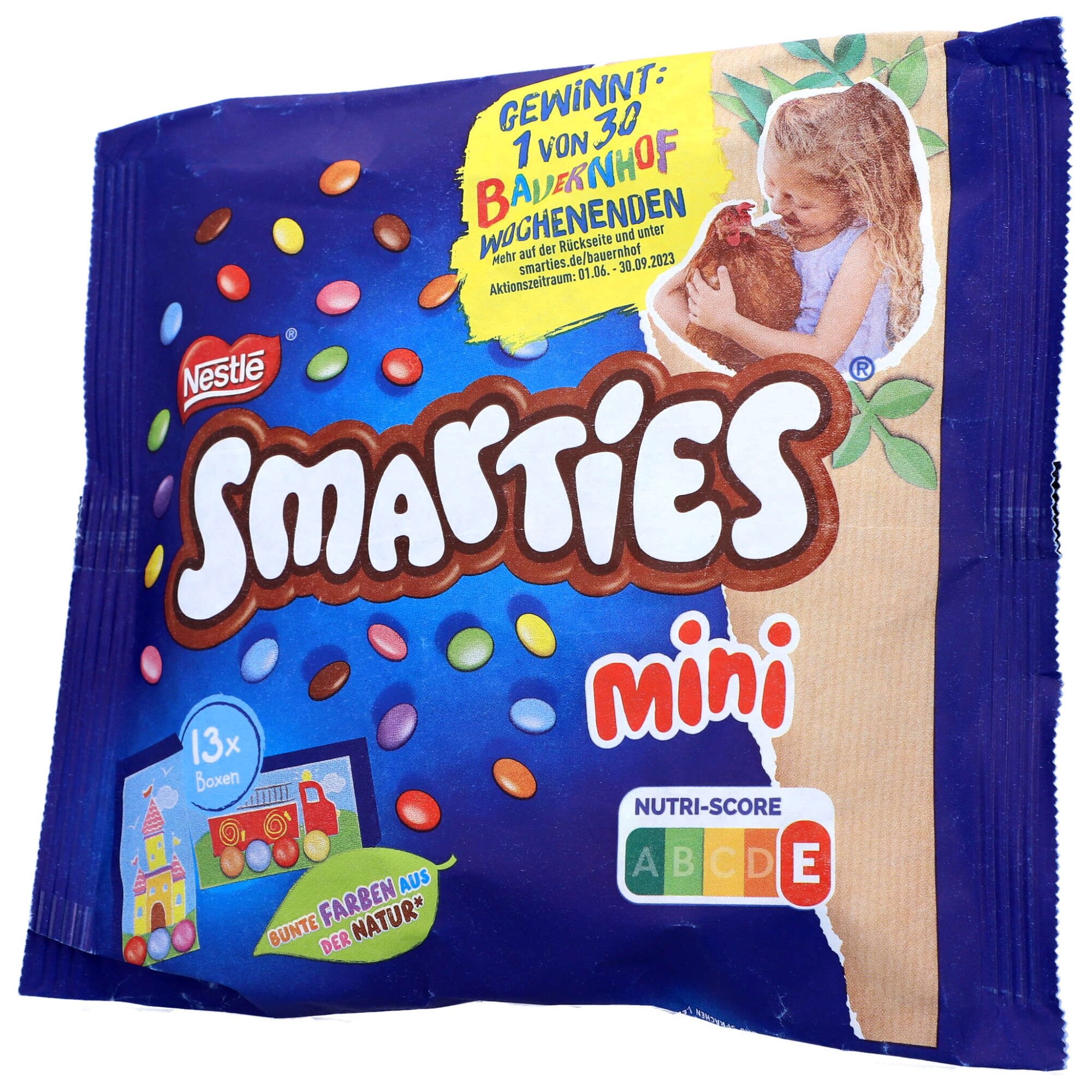 Bomboane de ciocolata cu lapte Smarties Mini pachete, 187g, 13 buc ...