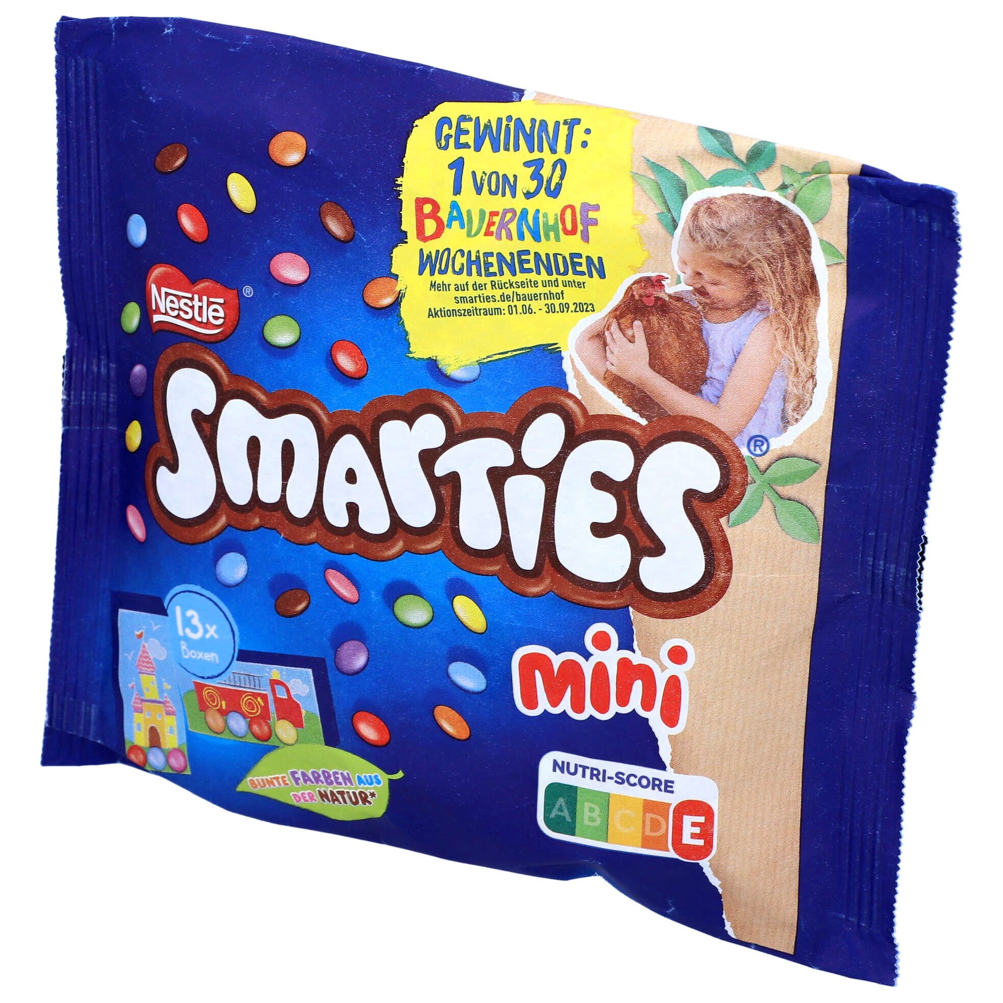 Bomboane de ciocolata cu lapte Smarties Mini pachete, 187g, 13 buc ...