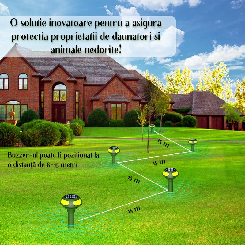 Aparat cu Ultrasunete / Vibratii Anti cartite, soareci de pamant ...