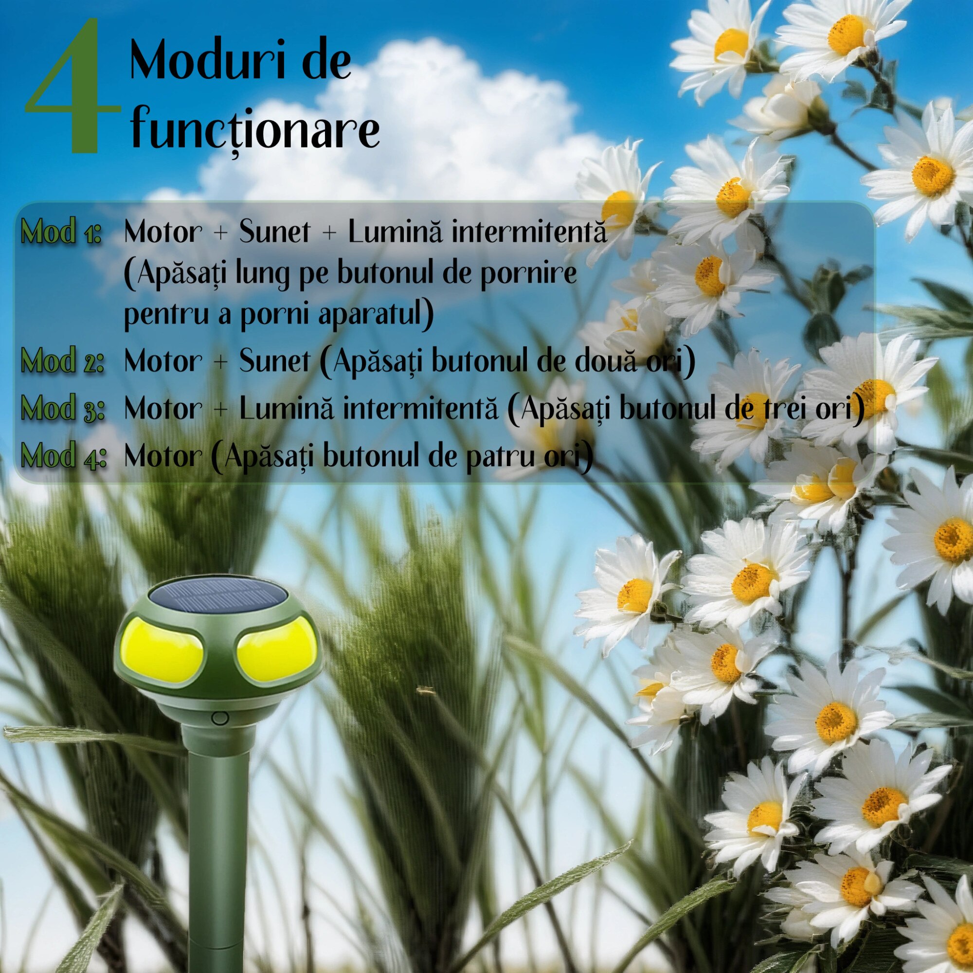 Aparat cu Ultrasunete / Vibratii Anti cartite, soareci de pamant ...