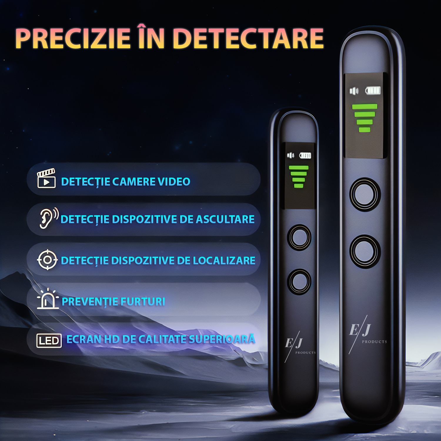 Detector aparate spionaj, EJ PRODUCTS, T66, camere ascunse, microfoane ...