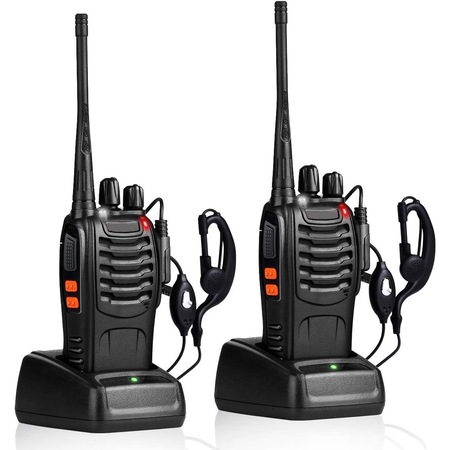 Set 2x statii radio portabile BF-888S, MOSMAOO®, Walkie Talkie ...