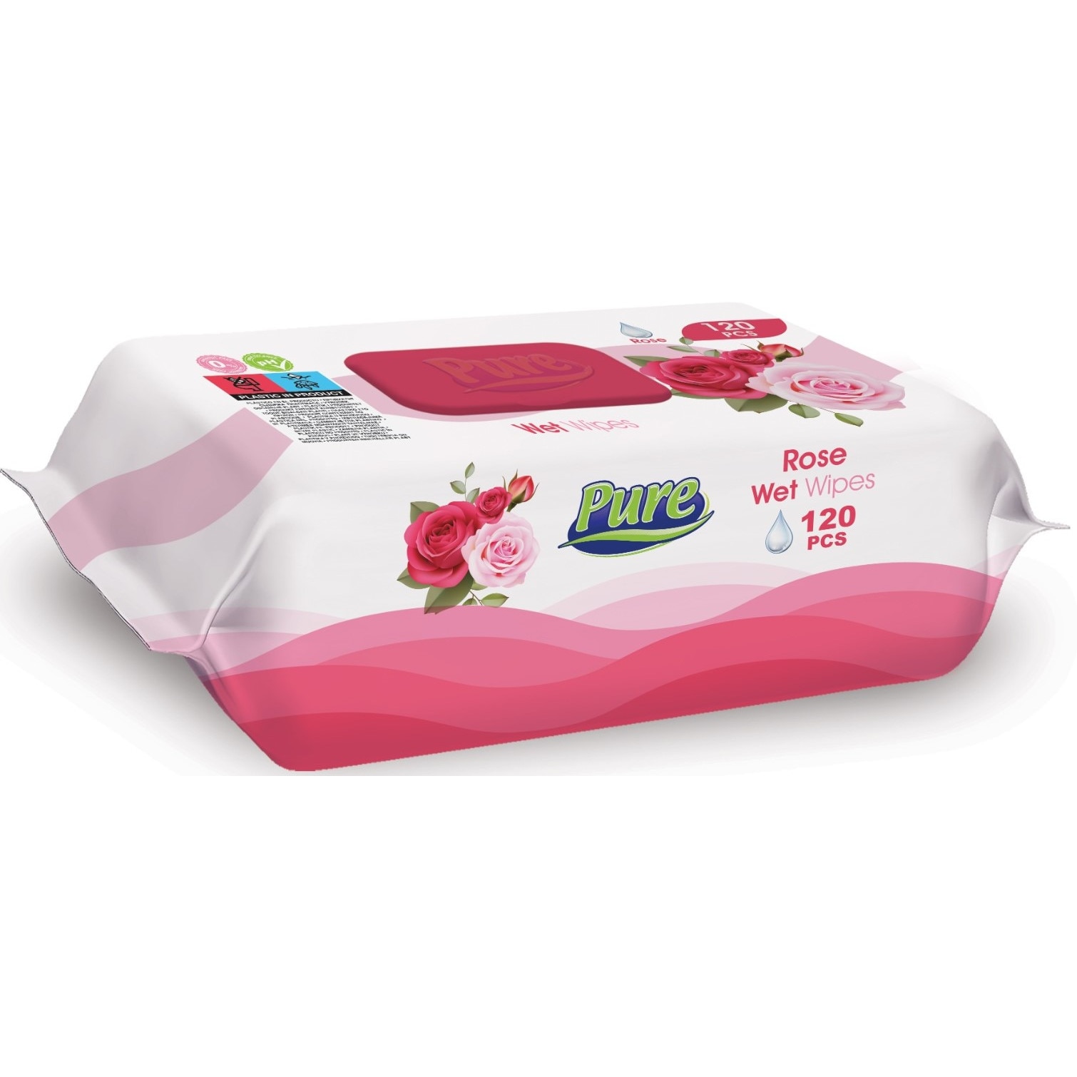 Servetele umede Pure 120 buc. Trandafir - eMAG.ro