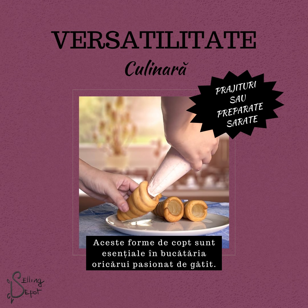 Set 5 x 5 forme copt tip cornet Selling Depot®, cu diametru 33 mm ...