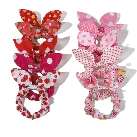 Set 10 elastice de par pentru copii, funda, scrunchie, multicolor ...