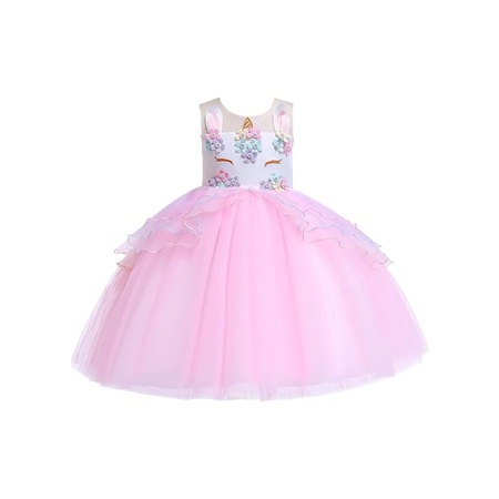 Rochie pentru fetite, JerrisApparel, Printesa unicorn, din tul, cu ...
