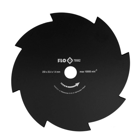 Disc pentru motocoasa cu 8 dinti, Flo, 25.4 x 250 mm - eMAG.ro