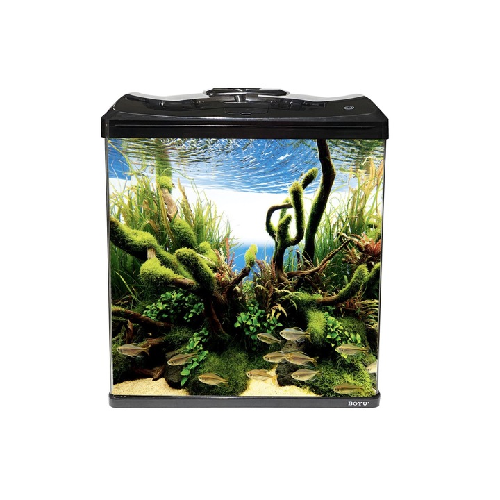 Acvariu 108 litri led Boyu EC-600H negru - eMAG.ro