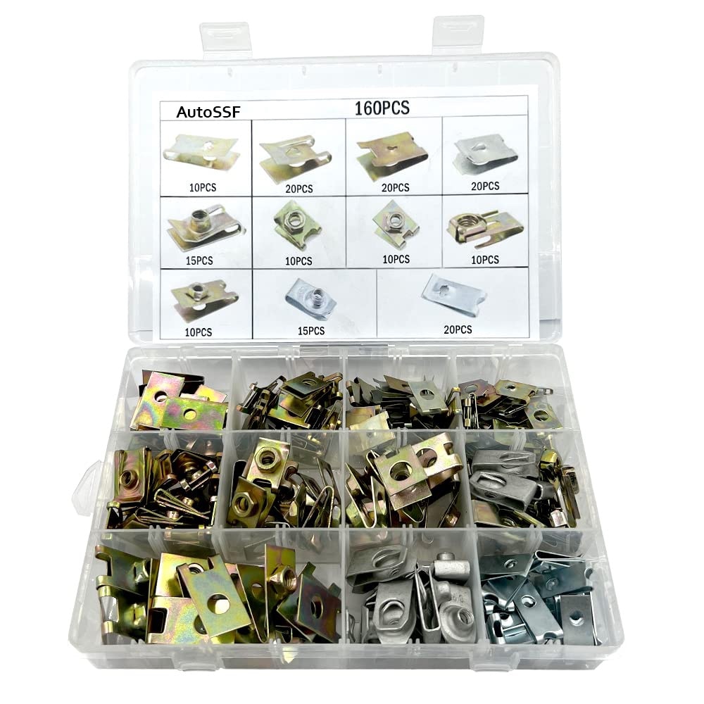 Set auto 160 clipsuri metalice pentru fixare, AutoSSF ®, 11 modele ...