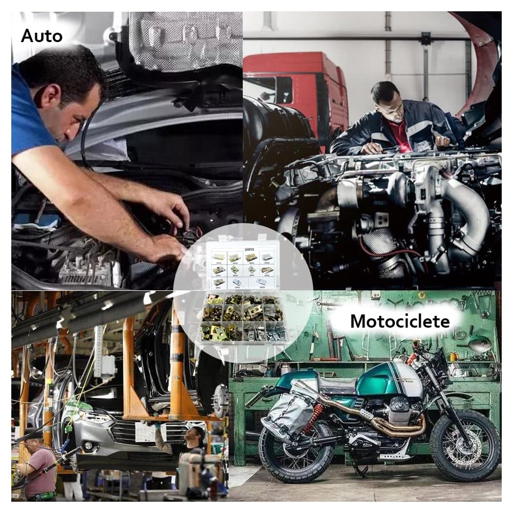 Set auto 160 clipsuri metalice pentru fixare, AutoSSF ®, 11 modele ...