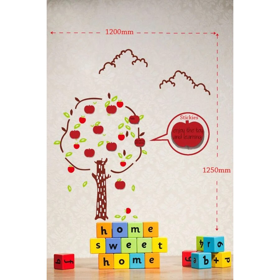 Sticker rosu / maro din vinil / PVC, cu note adezive, 125 x 120 cm ...