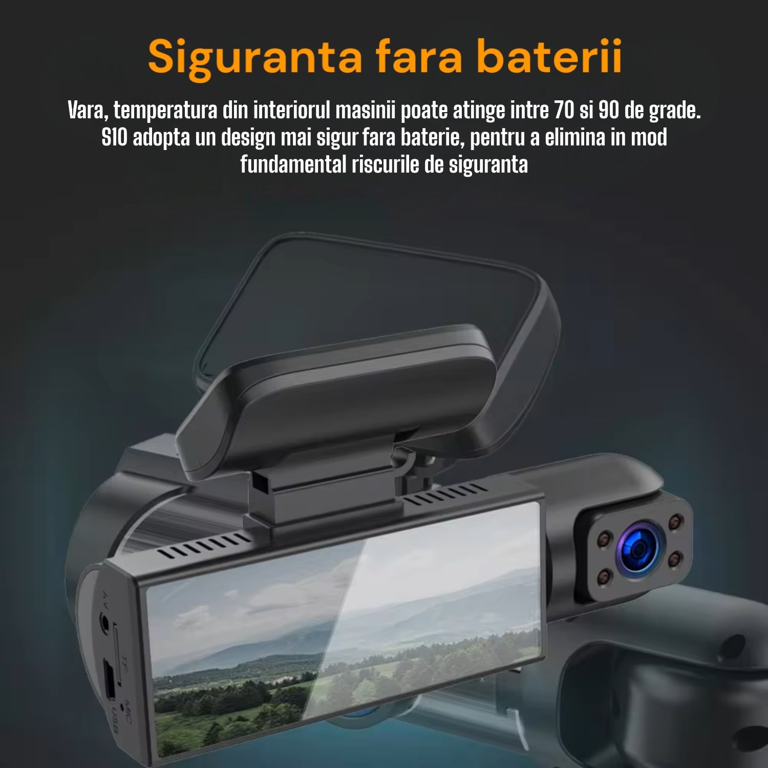 Camera Auto De Bord DVR Duala LONDEMM Full HD 1080P, Card De Memorie SD ...