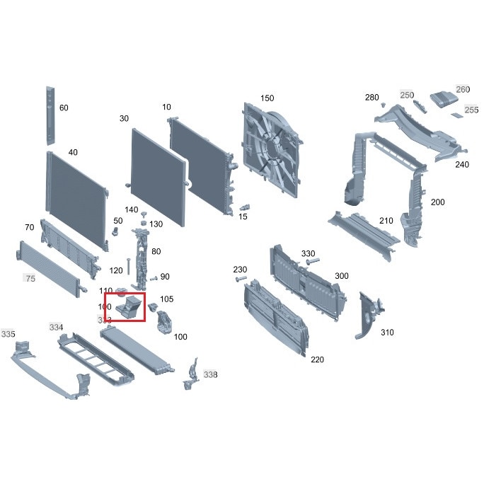 Suport montare radiator dreapta Mercedes, E-KLASA W213/GLC X253/CLS ...