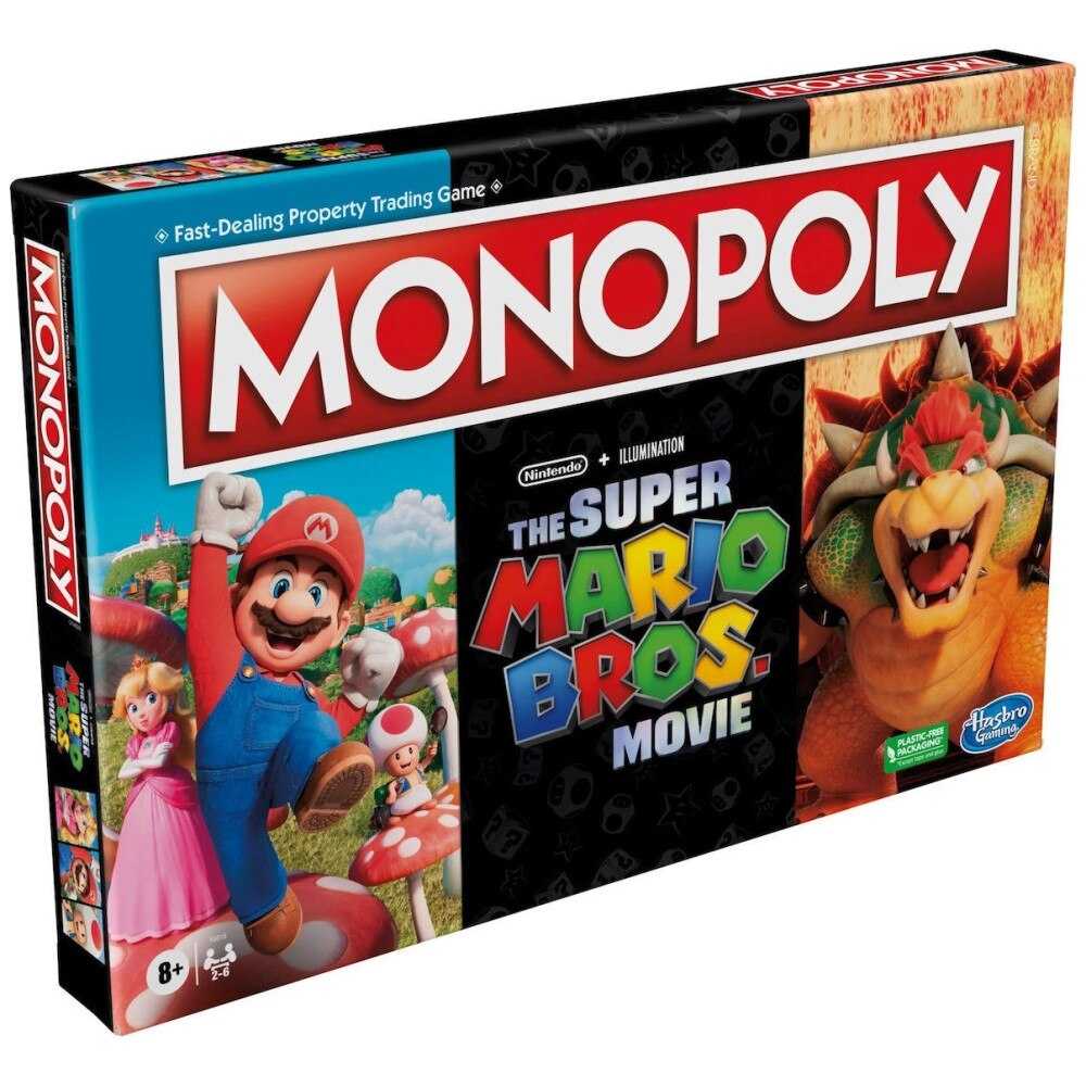 Joc de societate Hasbro Monopoly Super Mario Bros Movie Edition, 2-6 ...