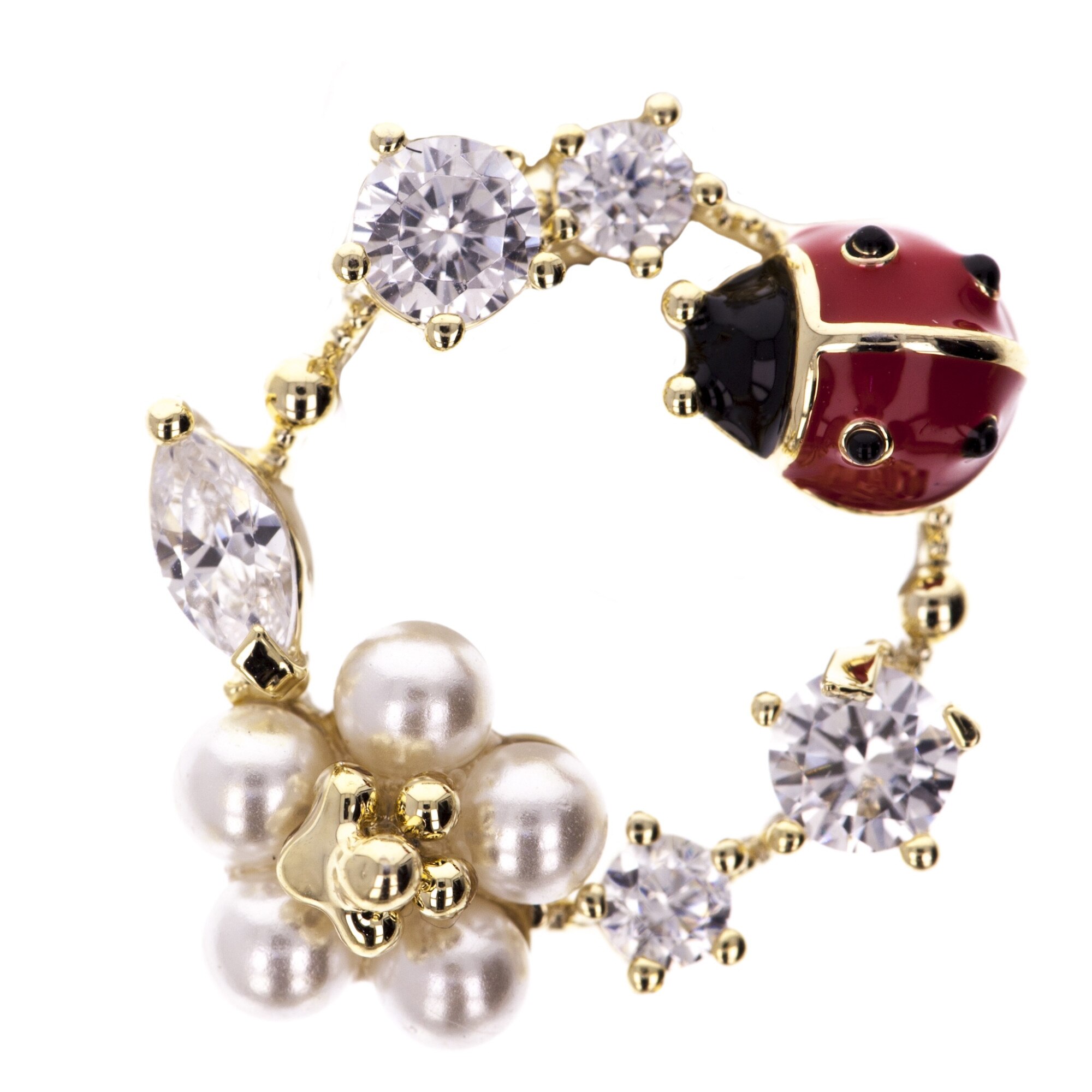 Brosa Pin Premium Gold Plated - Coronita de Primavara - eMAG.ro