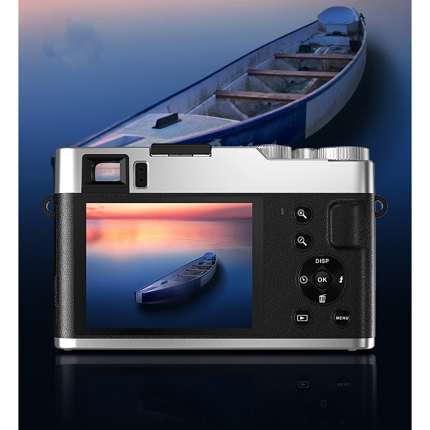 Aparat foto digital, stil retro, 4k HD, 48 Megapixeli, blit incorporat ...