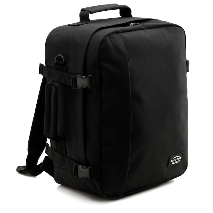 Rucsac de voiaj, Negru, Zagatto,30x20x40 cm, Compatibil Ryanair, Wizz ...
