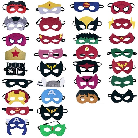 Set de 32 masti carnaval QttvbTna, pentru copii, multicolor - eMAG.ro