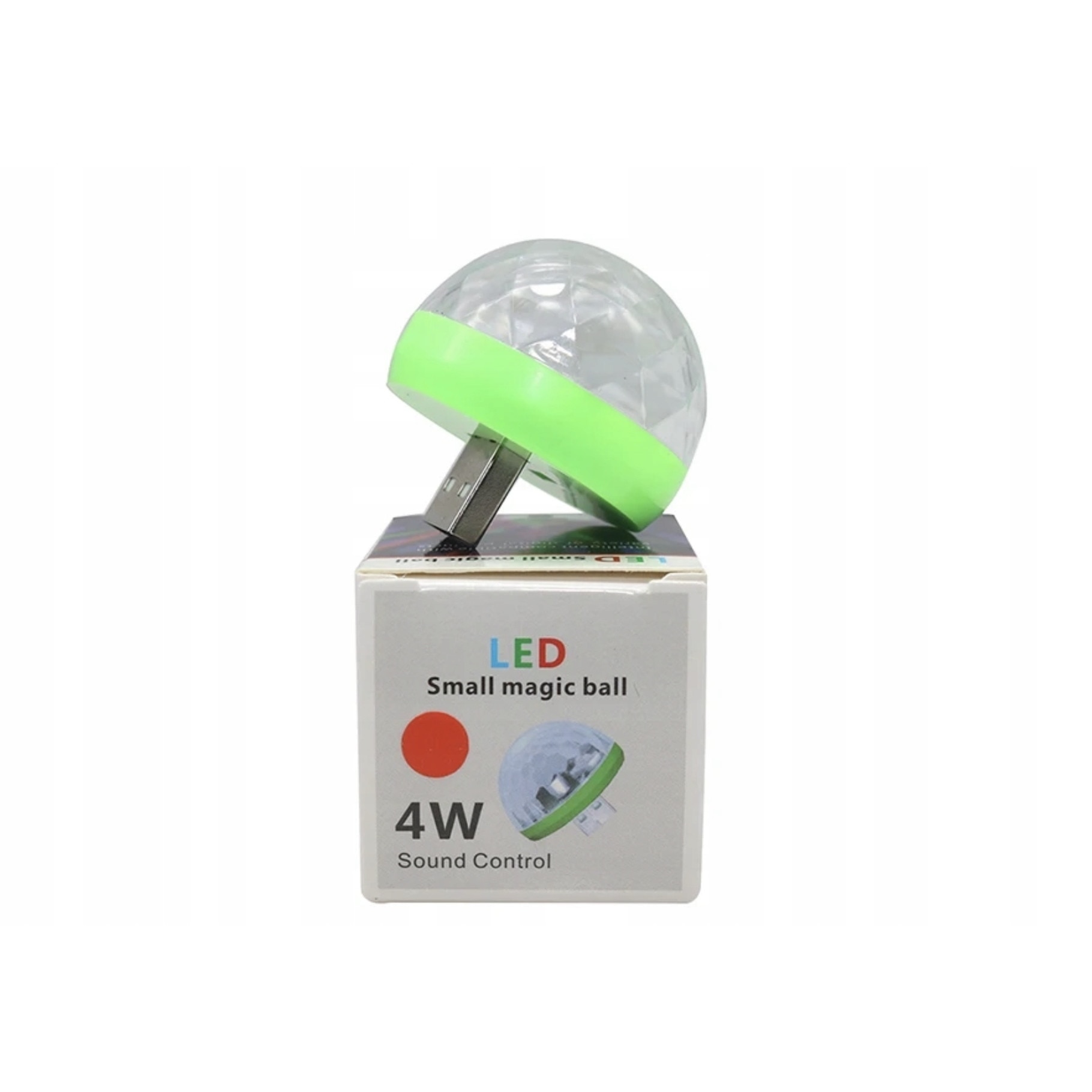 Proiector lumini disco, LED, USB, portabil, multicolor, 40x40x40mm ...